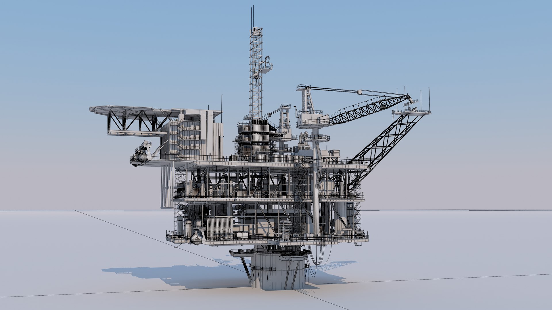 Shell Perdido Oil Platform Model - TurboSquid 2068054