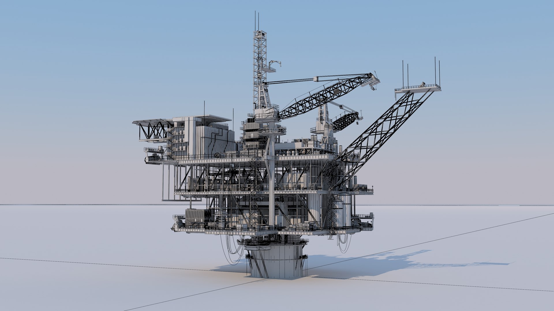 Shell Perdido Oil Platform Model - TurboSquid 2068054