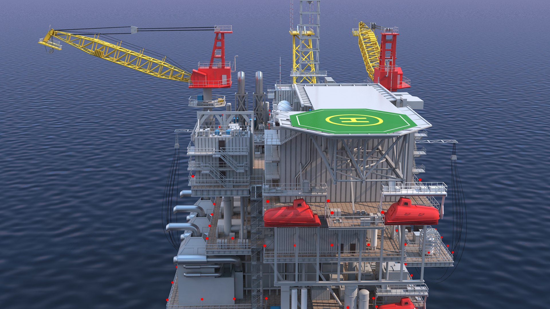 Shell Perdido Oil Platform Model - TurboSquid 2068054