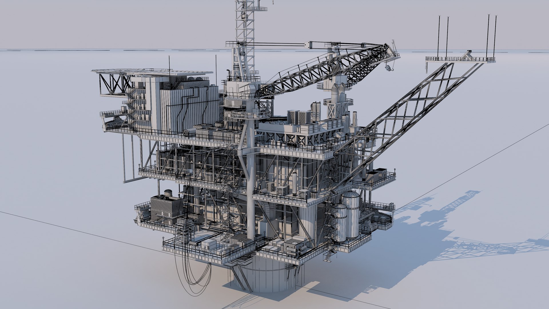 Shell Perdido Oil Platform Model - TurboSquid 2068054