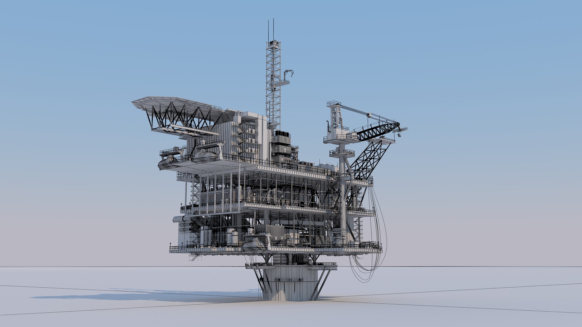 Shell Perdido Oil Platform Model - TurboSquid 2068054