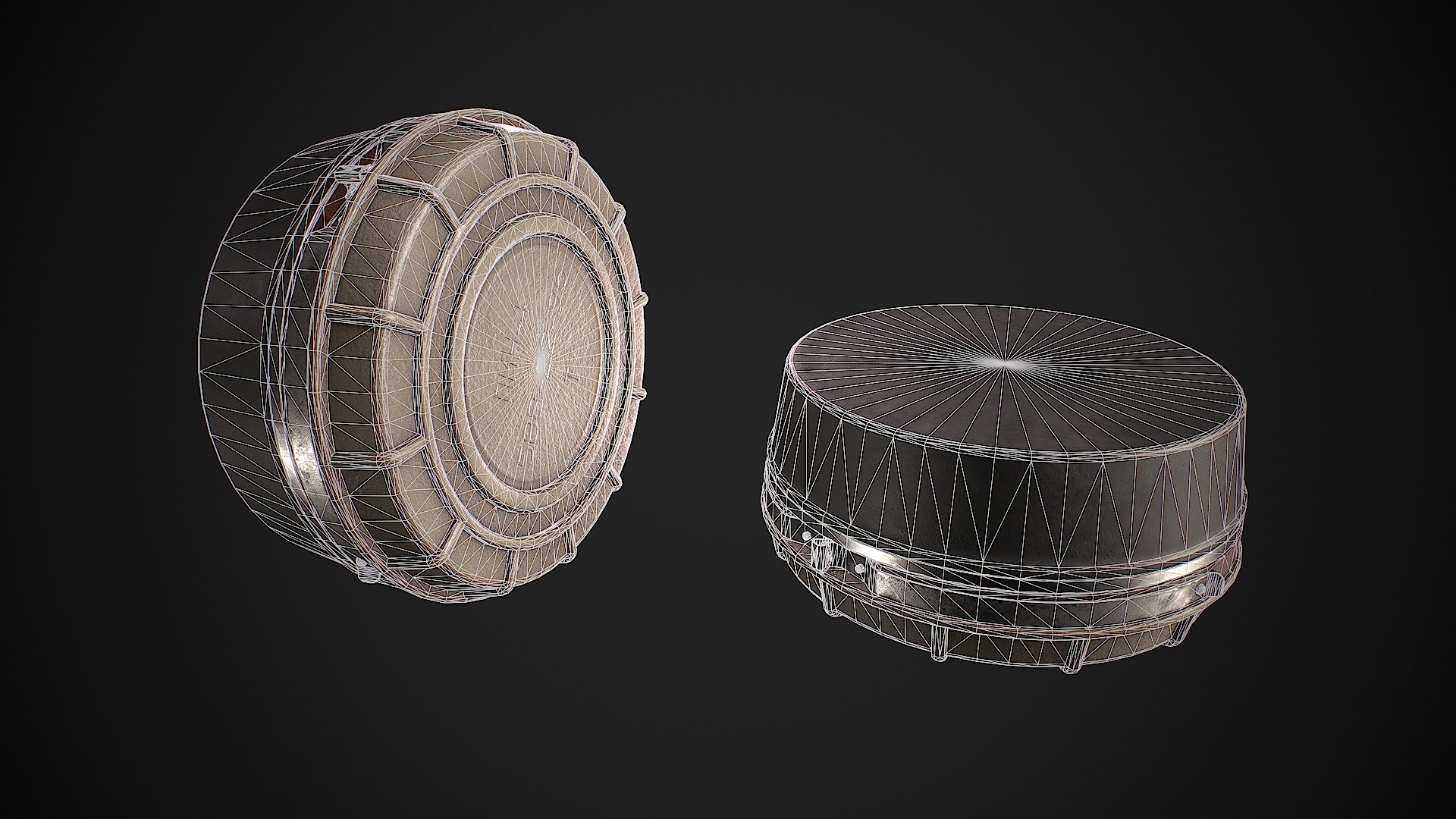 High-explosive Pressure-action Anti-personnel Landmine PMN-4 Low-poly ...