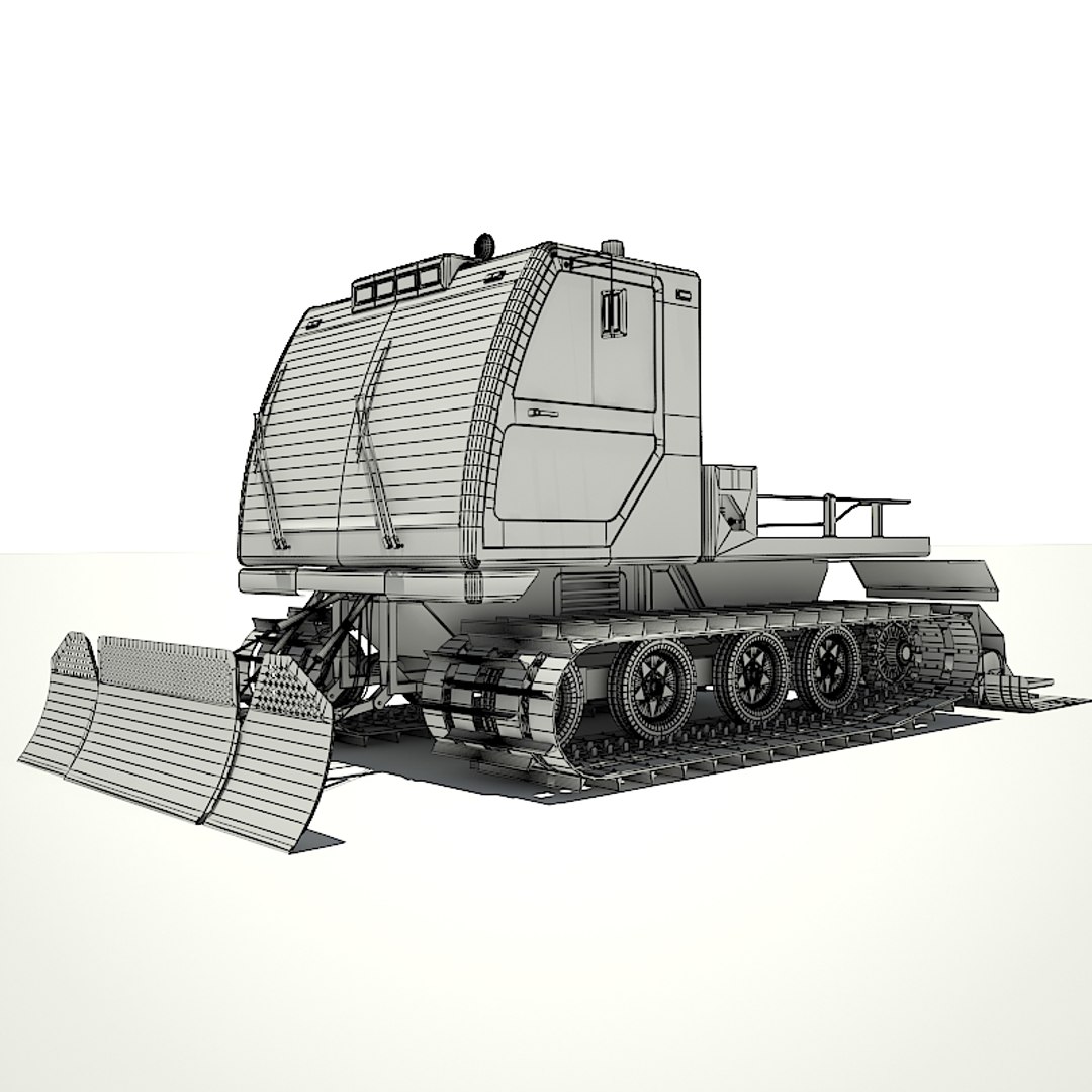 ratrac snow ski 3d model