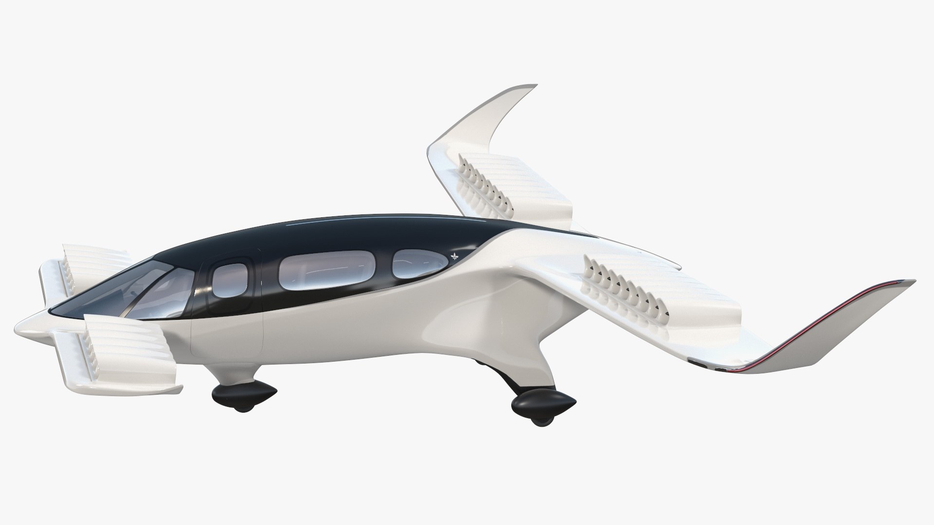 3D Lilium Jet Phoenix White Rigged For Cinema 4D Model - TurboSquid 2169111