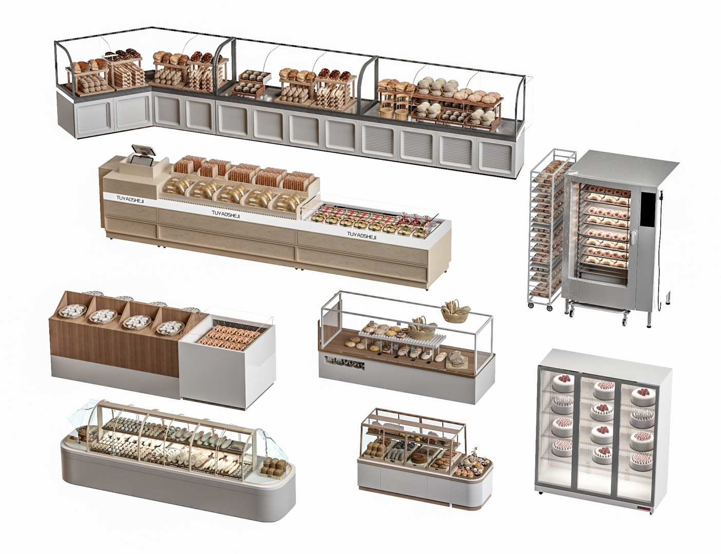Bakery Display Bread Baking Oven 3D Model - TurboSquid 2464398