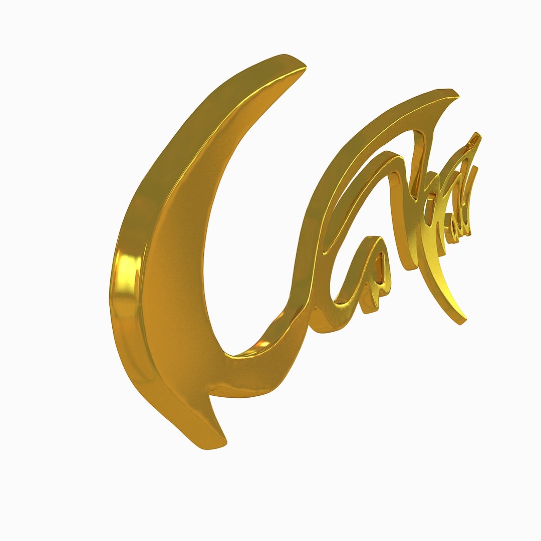 3d Gold Metal Model