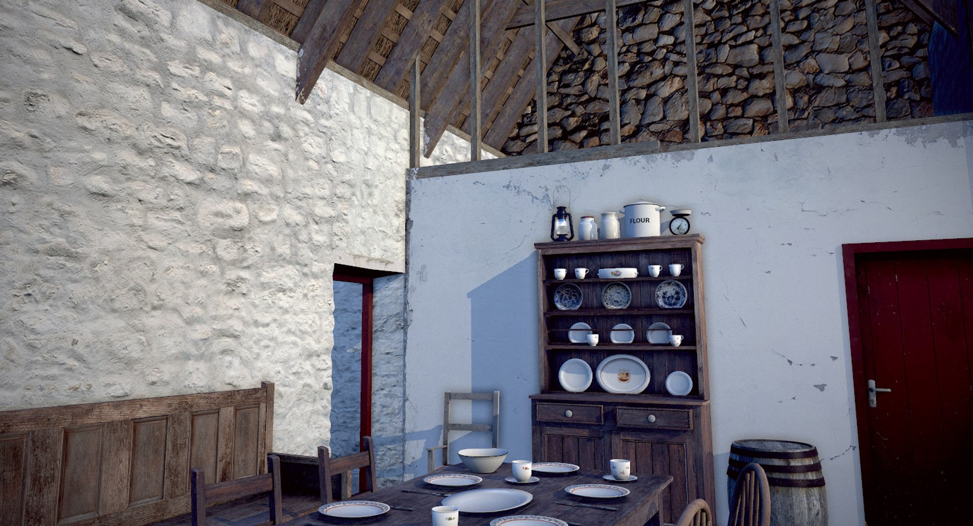 3d Old Irish Cottage