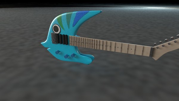 3D stylised guitar model - TurboSquid 1337452