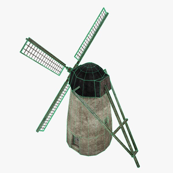 3d windmill backdrop model