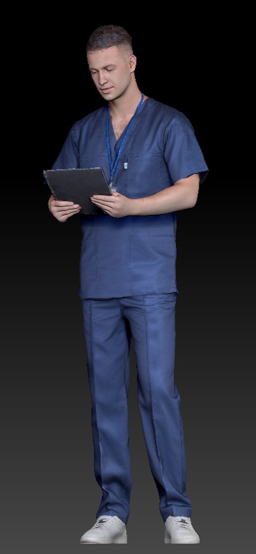 3D Model Human Man Uniform Surgical - TurboSquid 1435726