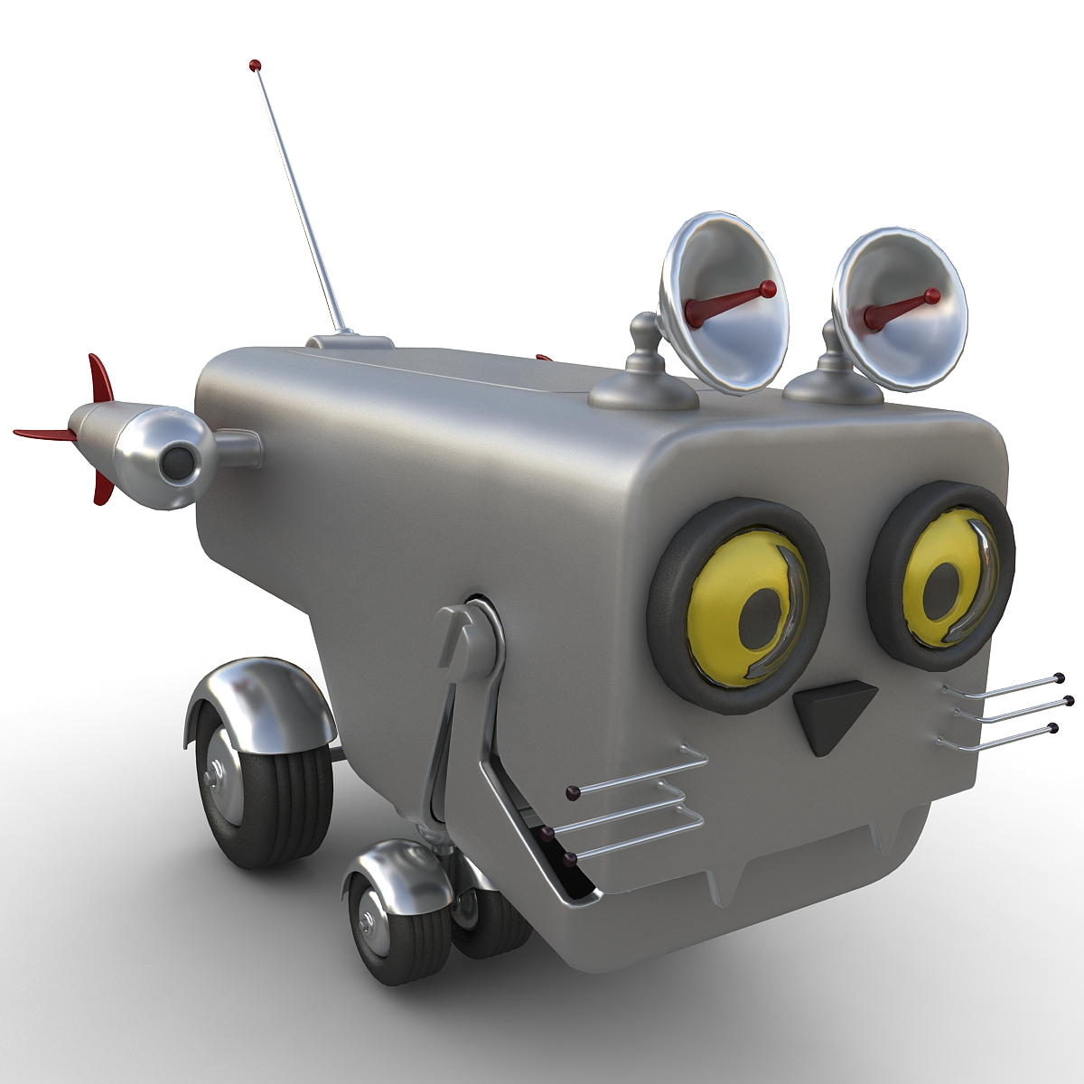 3d model toy robot cat