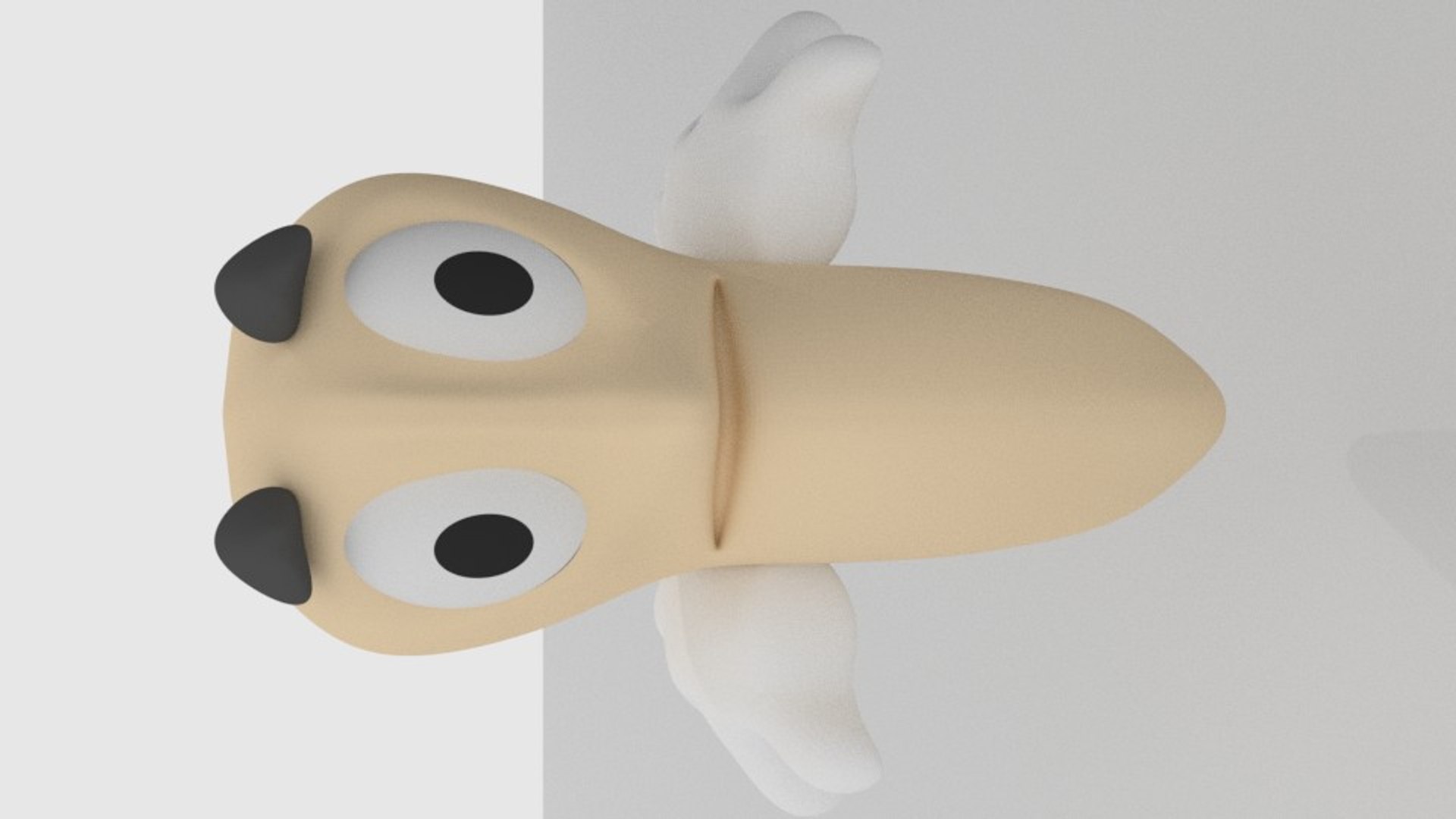 3d Model Blender Worm Cartoon Character