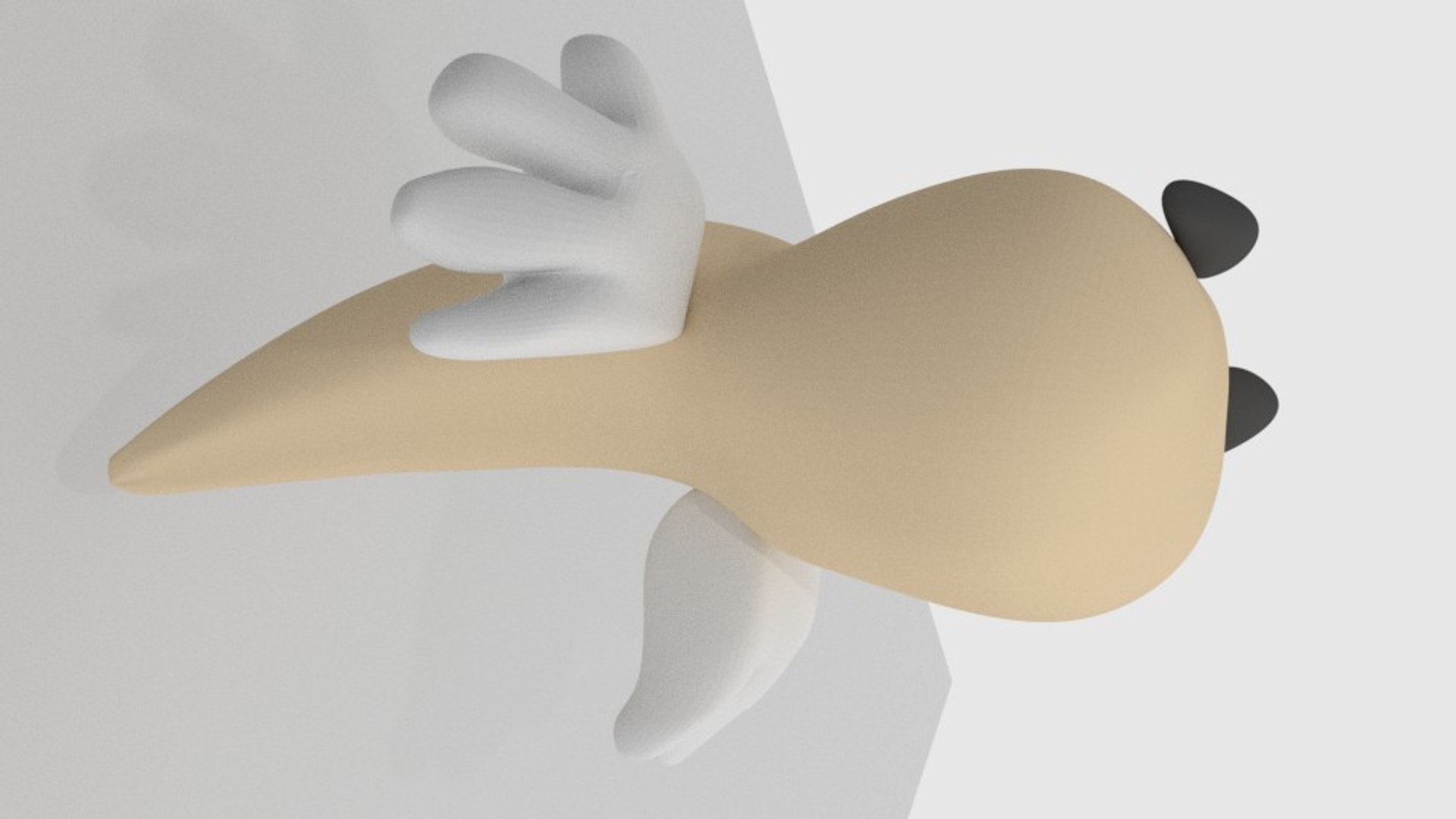 3d Model Blender Worm Cartoon Character