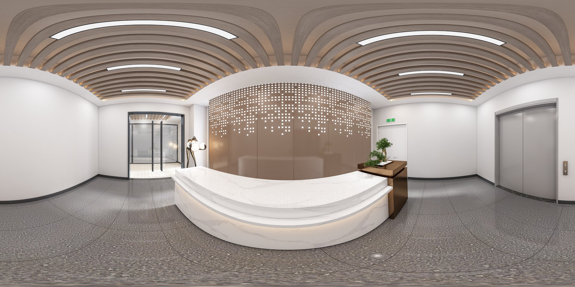 Modern office front desk model 3D - TurboSquid 2057769