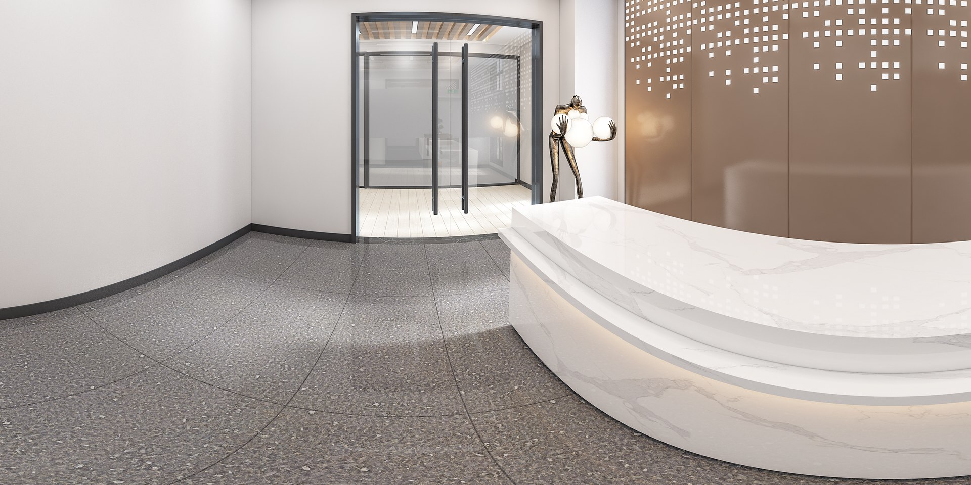 Modern office front desk model 3D - TurboSquid 2057769