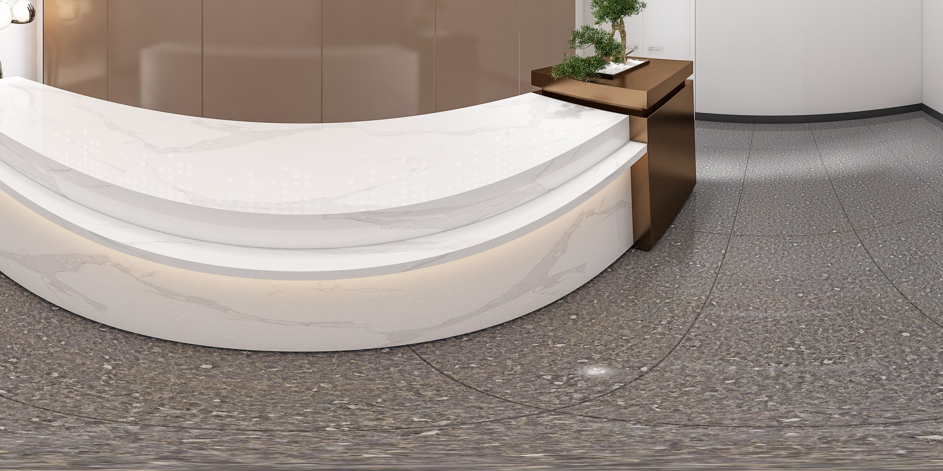 Modern office front desk model 3D - TurboSquid 2057769