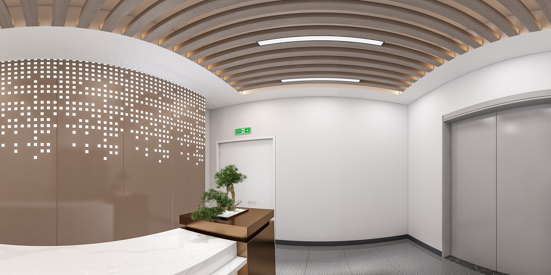 Modern office front desk model 3D - TurboSquid 2057769