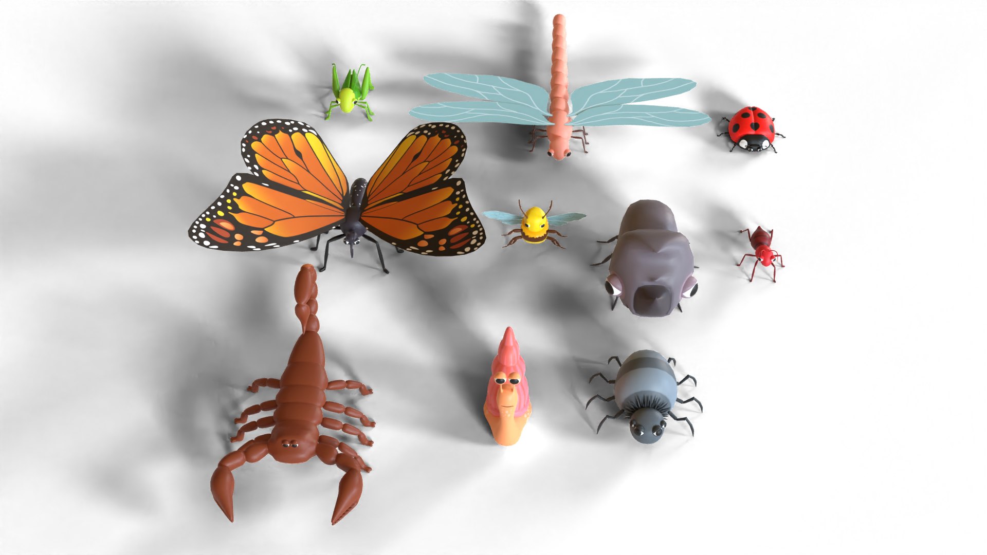 3D Cartoon Insects Collection Model - TurboSquid 2014435