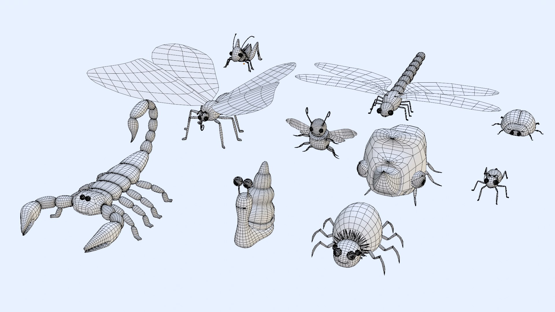 3D Cartoon Insects Collection Model - TurboSquid 2014435
