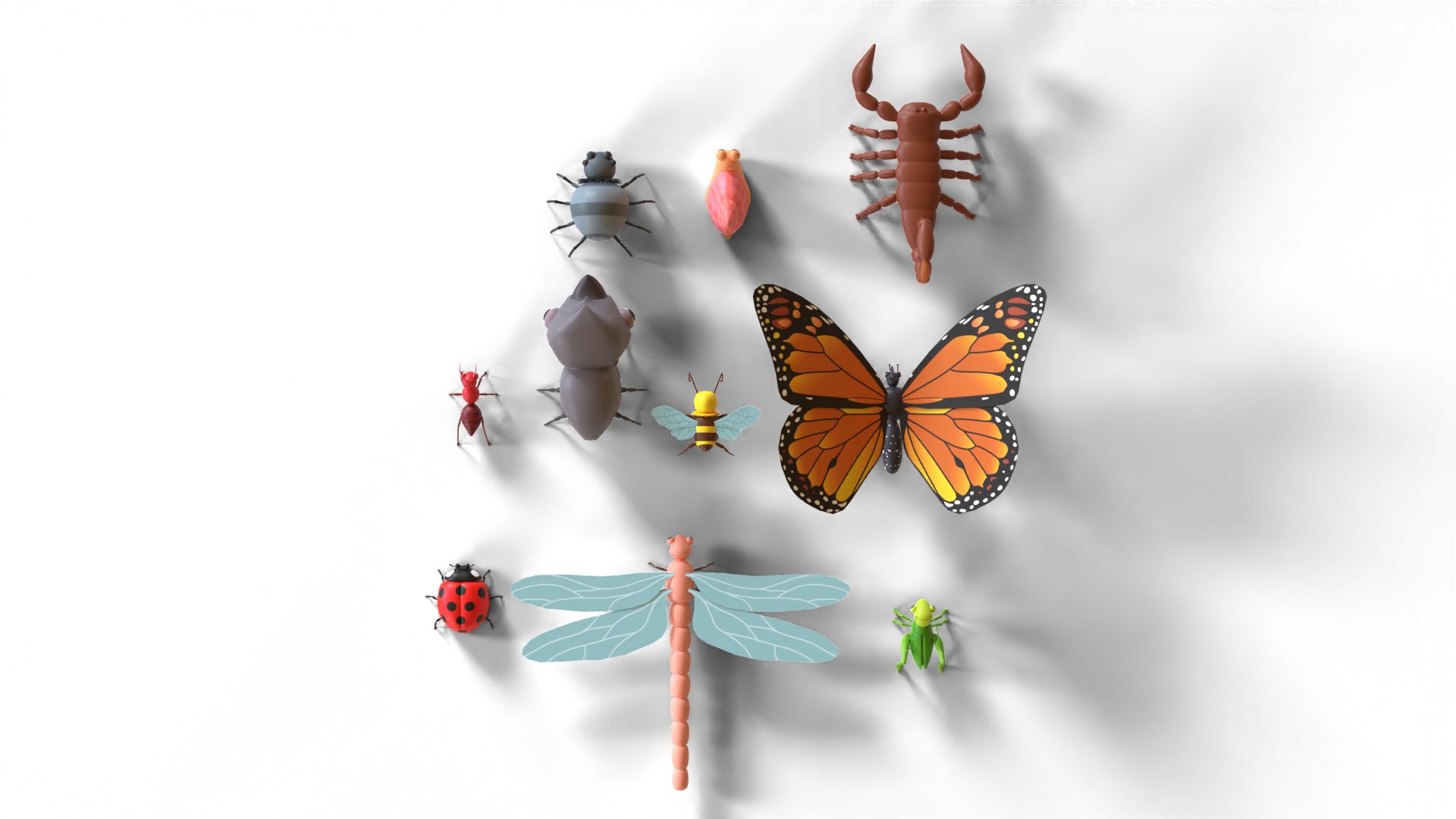 3D Cartoon Insects Collection Model - TurboSquid 2014435