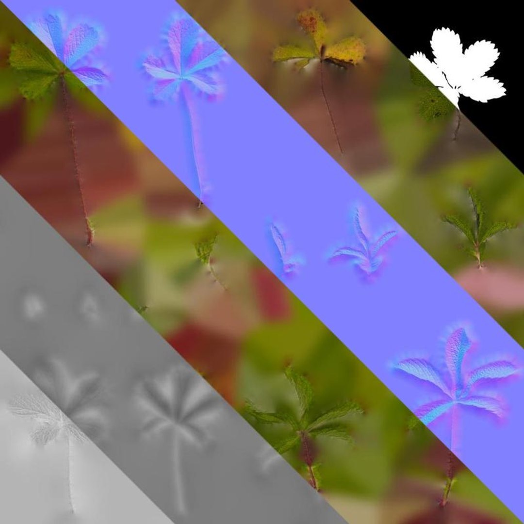 3D Anydrafts Astrantia Major Leaf 02 Textures Model - TurboSquid 2352493