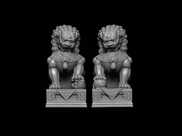 3D guardian lions model - TurboSquid 1833805