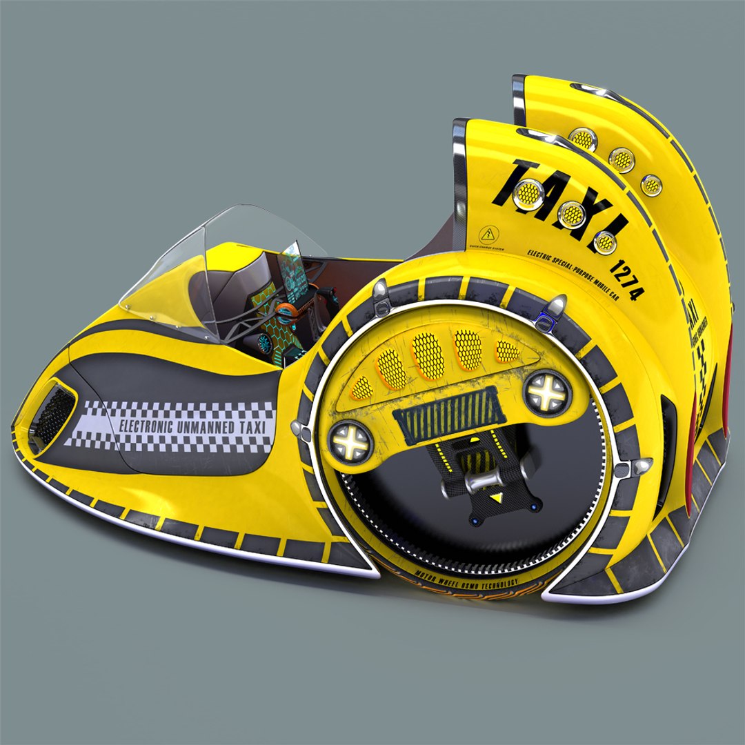 3D electronic unmanned taxi model - TurboSquid 1516985