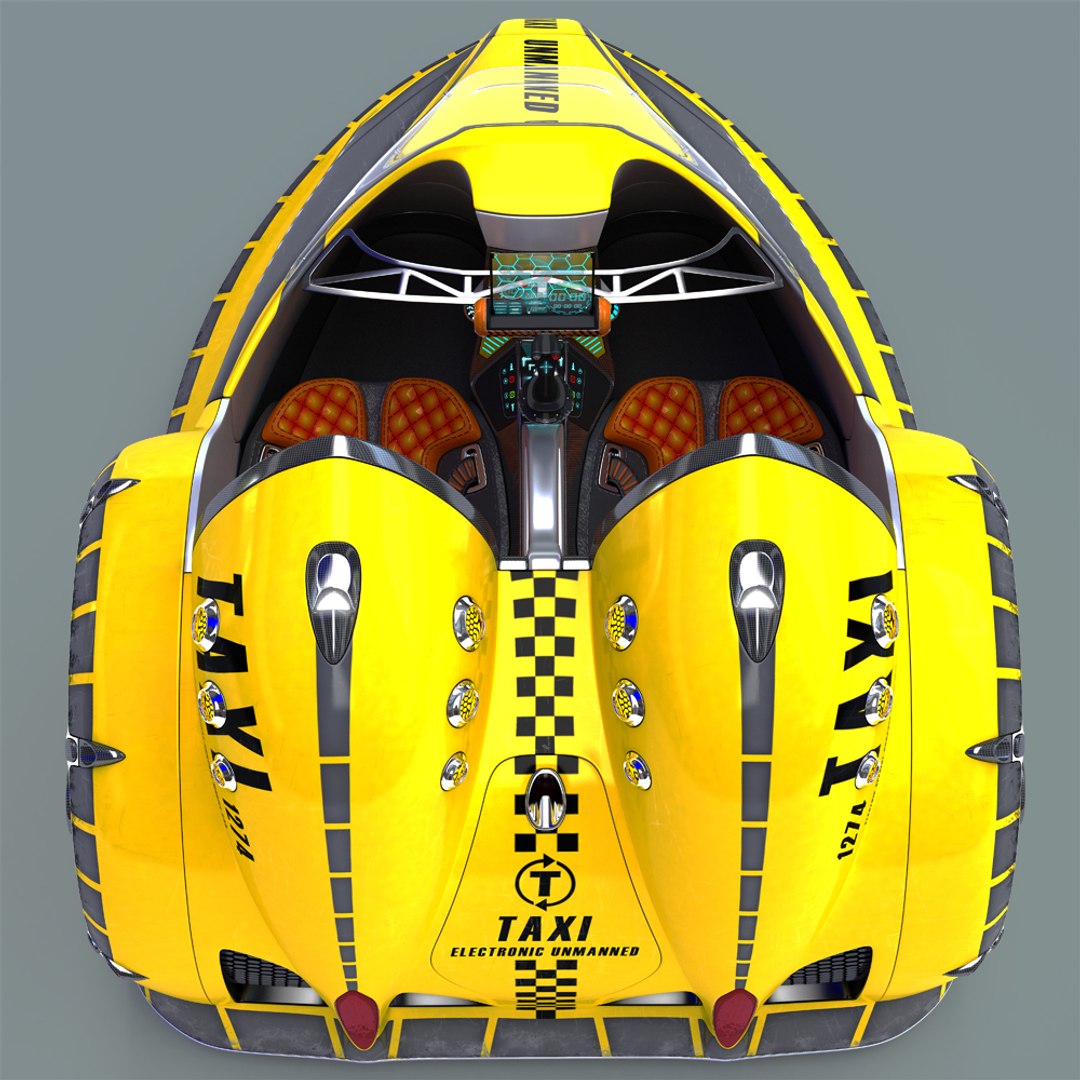 3D electronic unmanned taxi model - TurboSquid 1516985