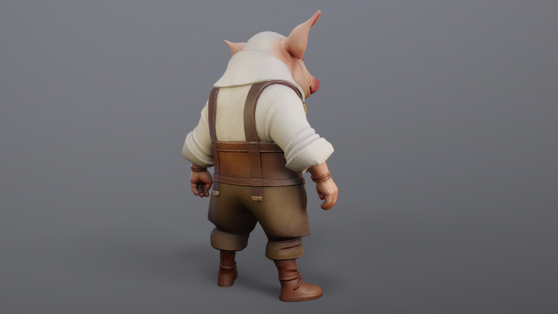 Pig Farmer Stylized Game-Ready 3D Model - TurboSquid 2427535
