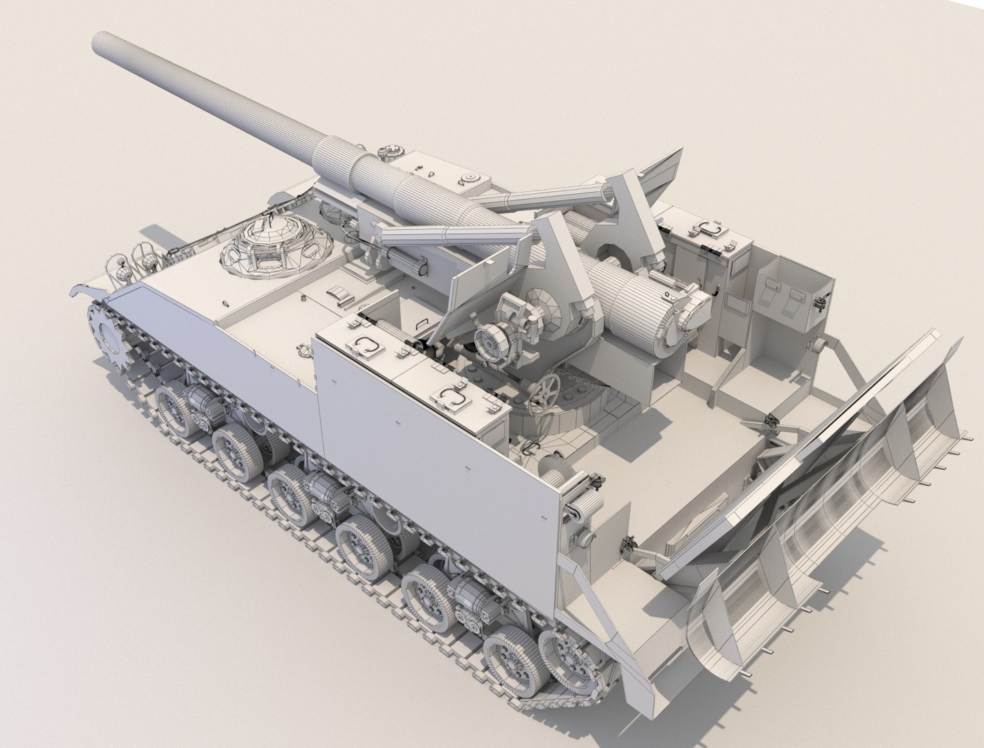 3D tank 155mm gmc m40 model - TurboSquid 1537850