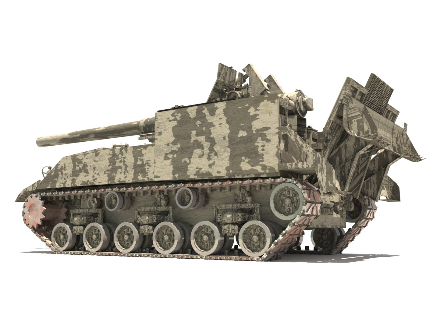 3D tank 155mm gmc m40 model - TurboSquid 1537850