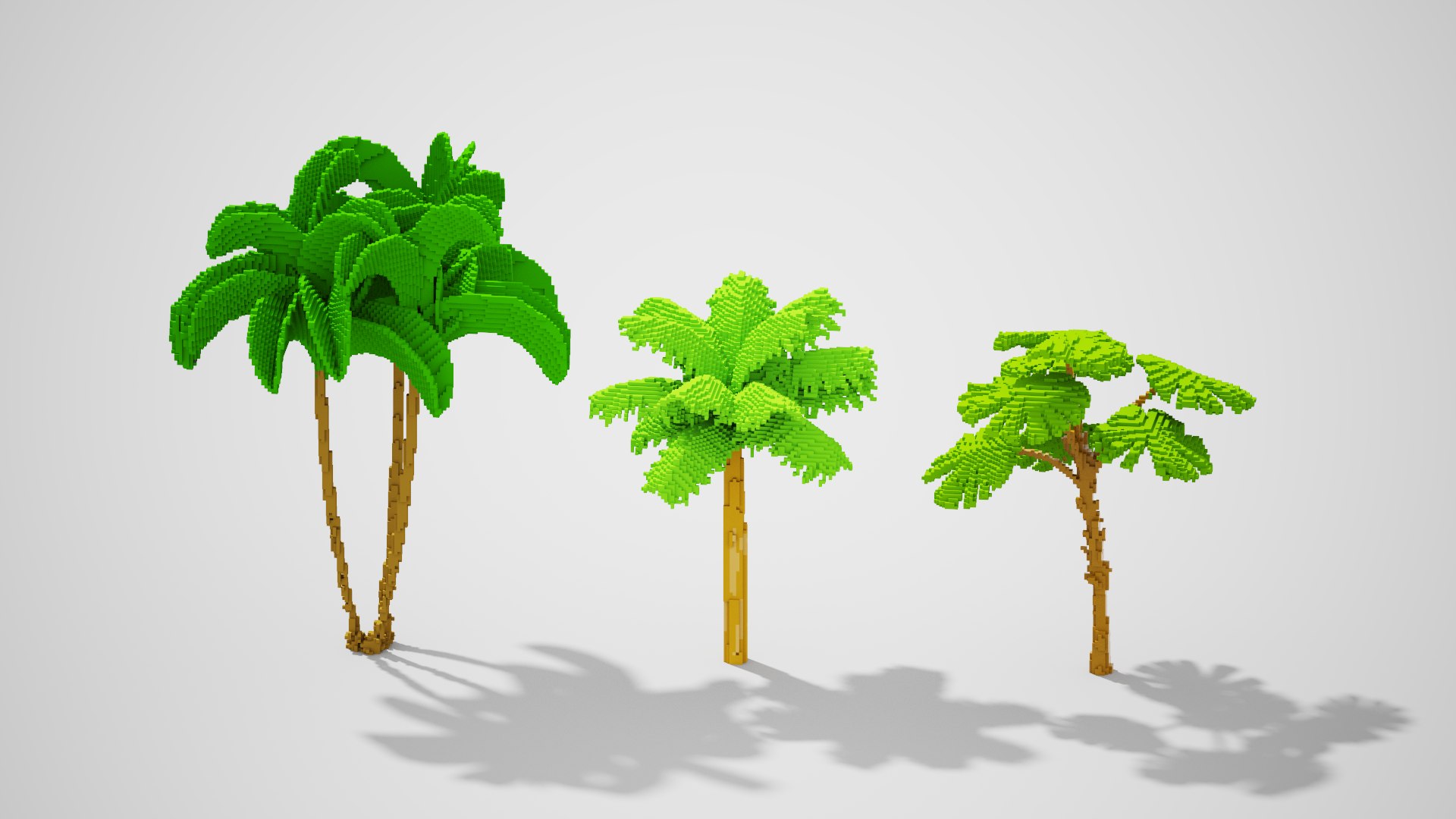 Isometric Palm Tree Set 3D Model - TurboSquid 2192905