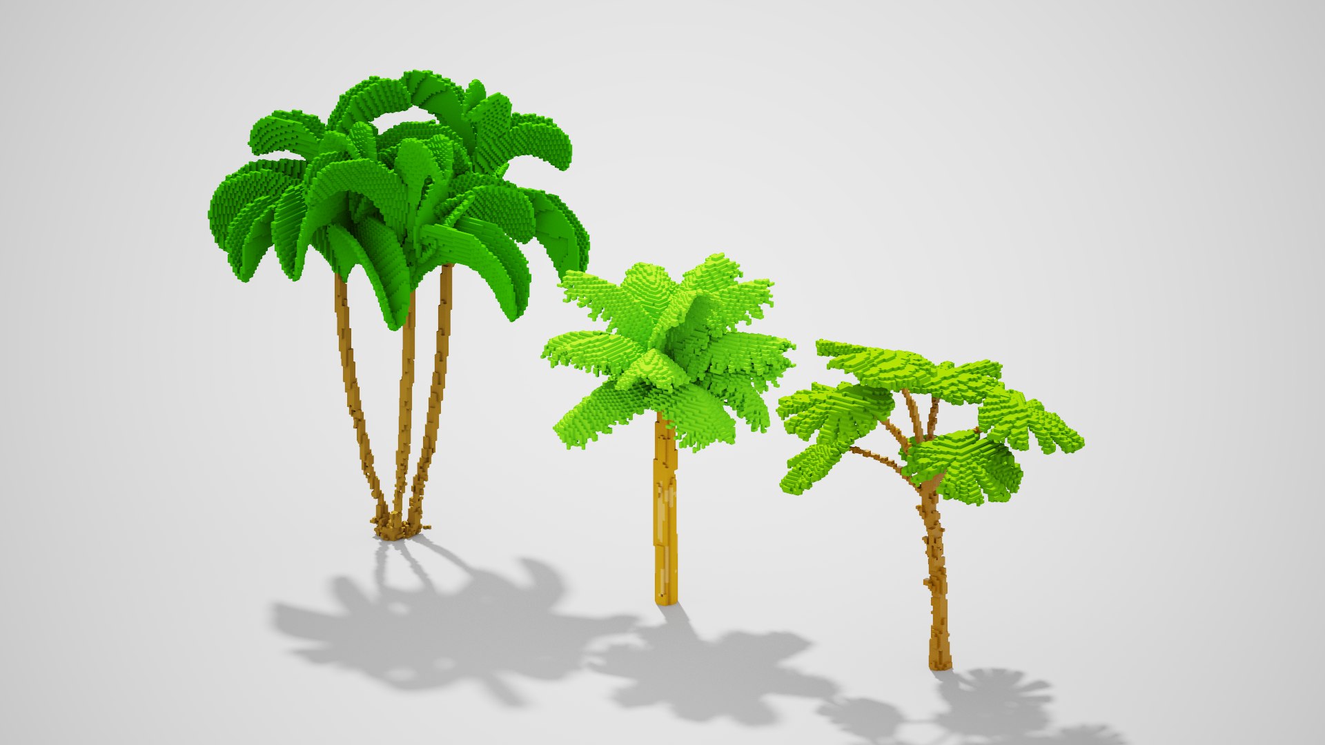 Isometric Palm Tree Set 3D Model - TurboSquid 2192905