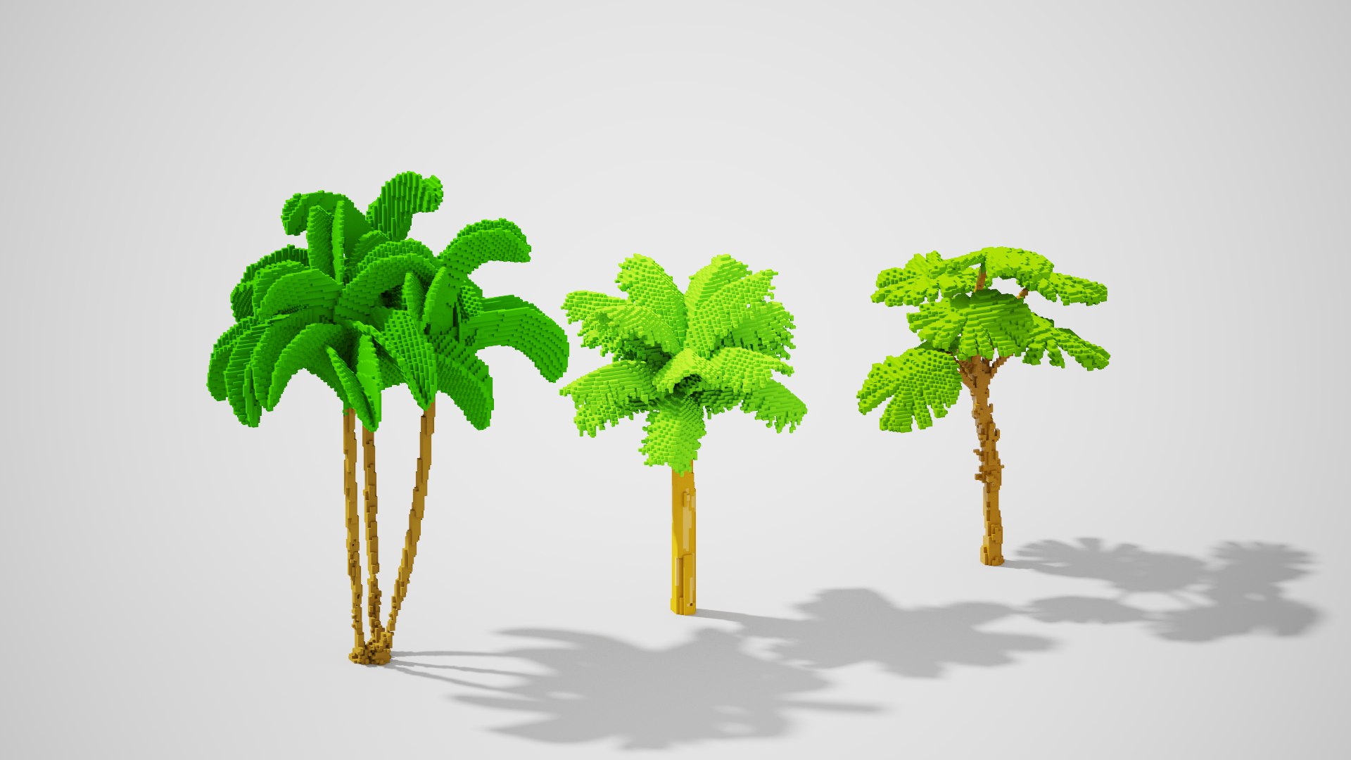 Isometric Palm Tree Set 3D Model - TurboSquid 2192905