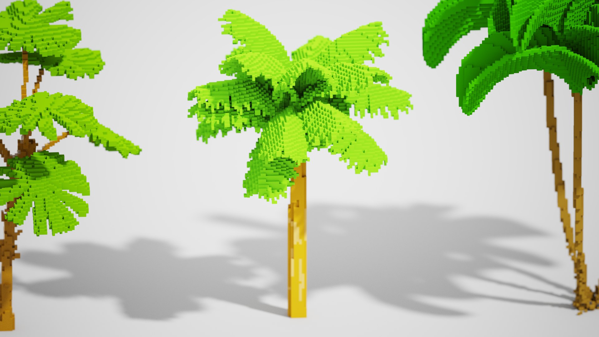 Isometric Palm Tree Set 3D Model - TurboSquid 2192905
