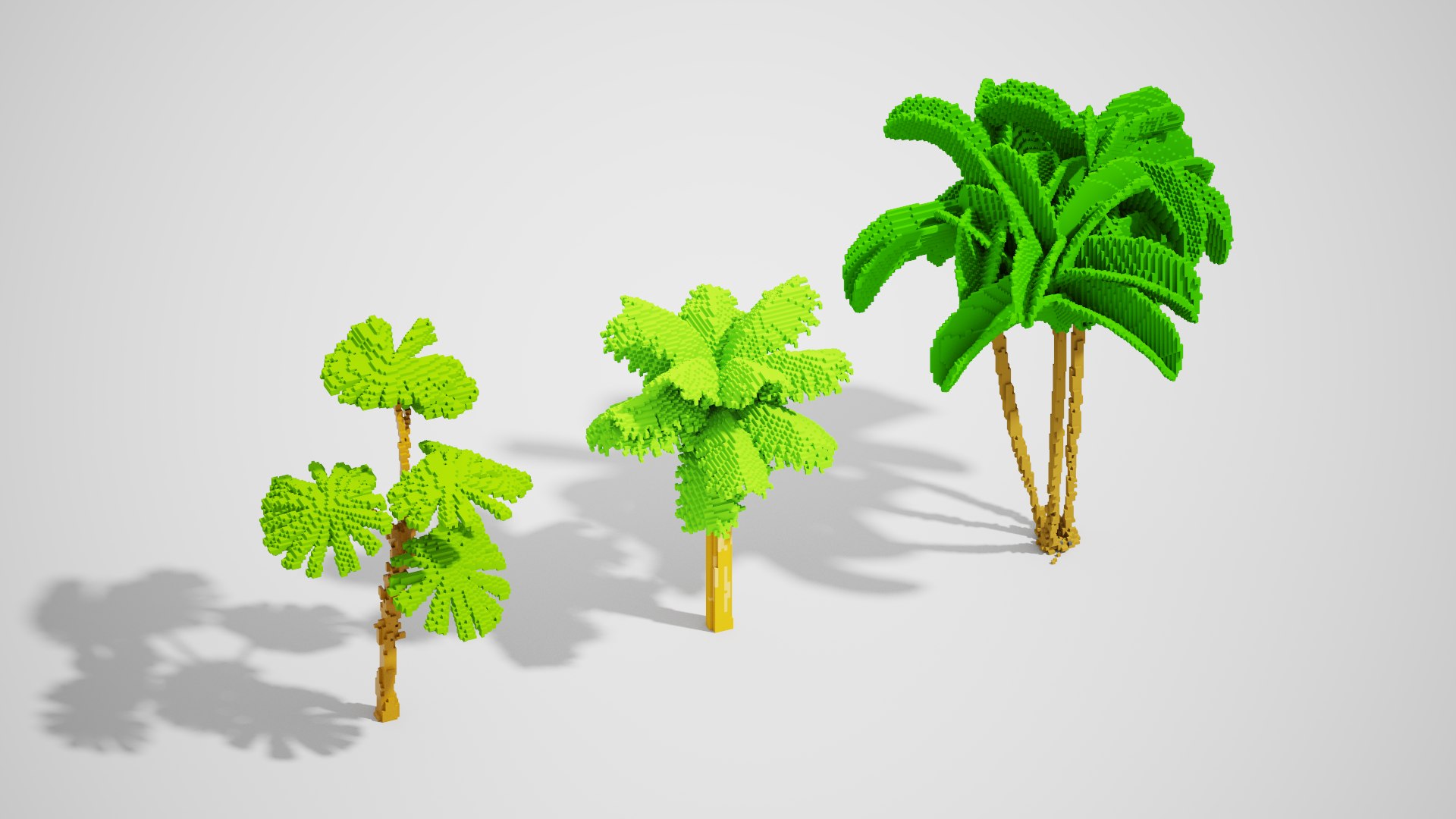 Isometric Palm Tree Set 3D Model - TurboSquid 2192905