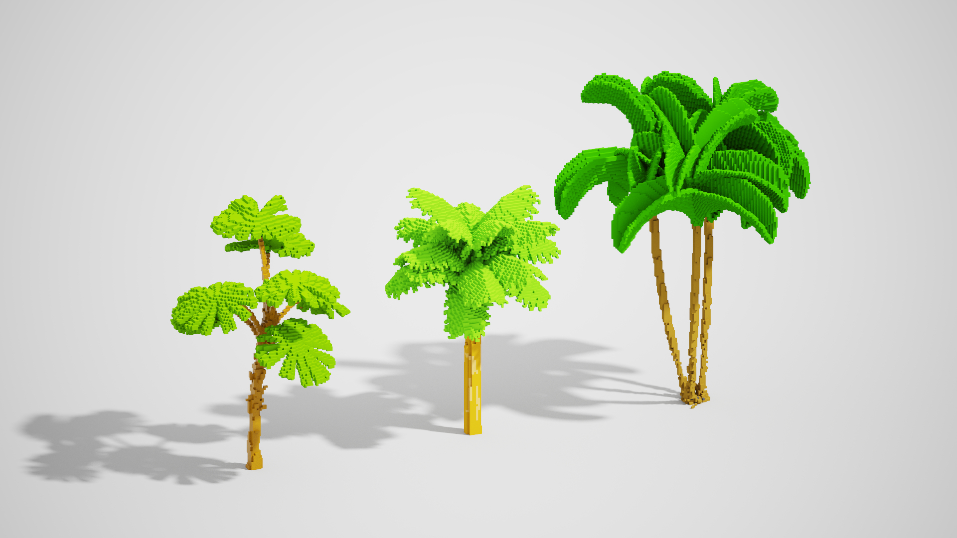 Isometric Palm Tree Set 3D Model - TurboSquid 2192905
