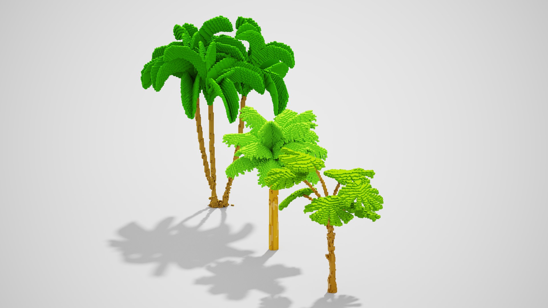 Isometric Palm Tree Set 3D Model - TurboSquid 2192905