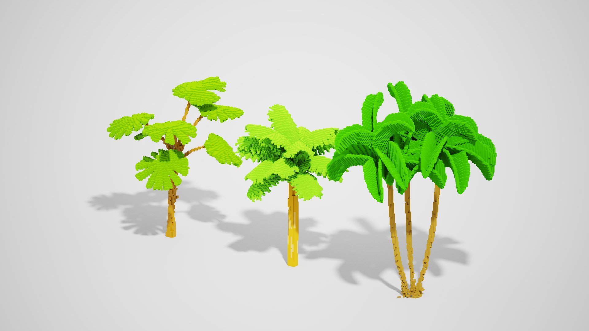 Isometric Palm Tree Set 3D Model - TurboSquid 2192905