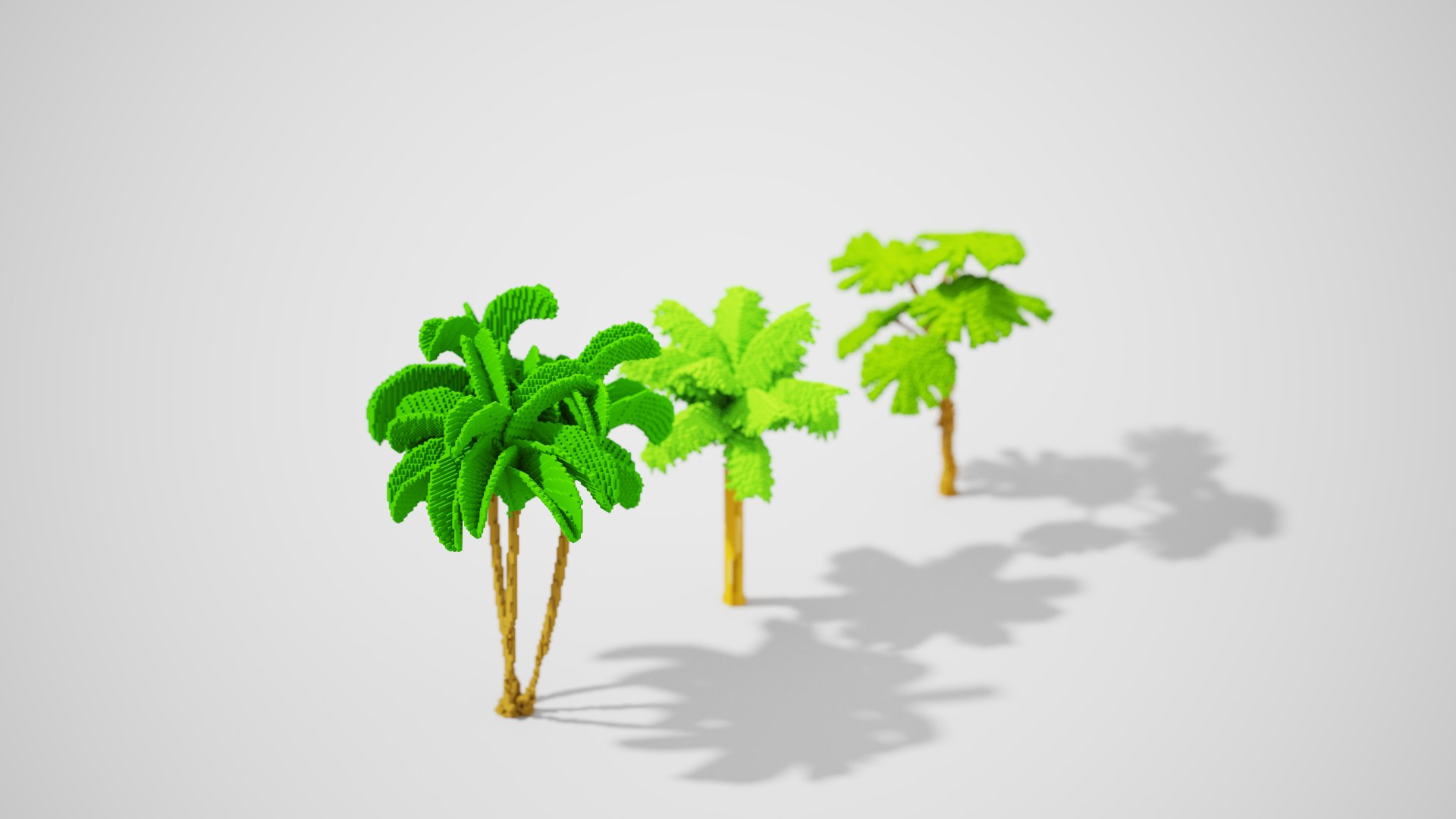 Isometric Palm Tree Set 3D Model - TurboSquid 2192905