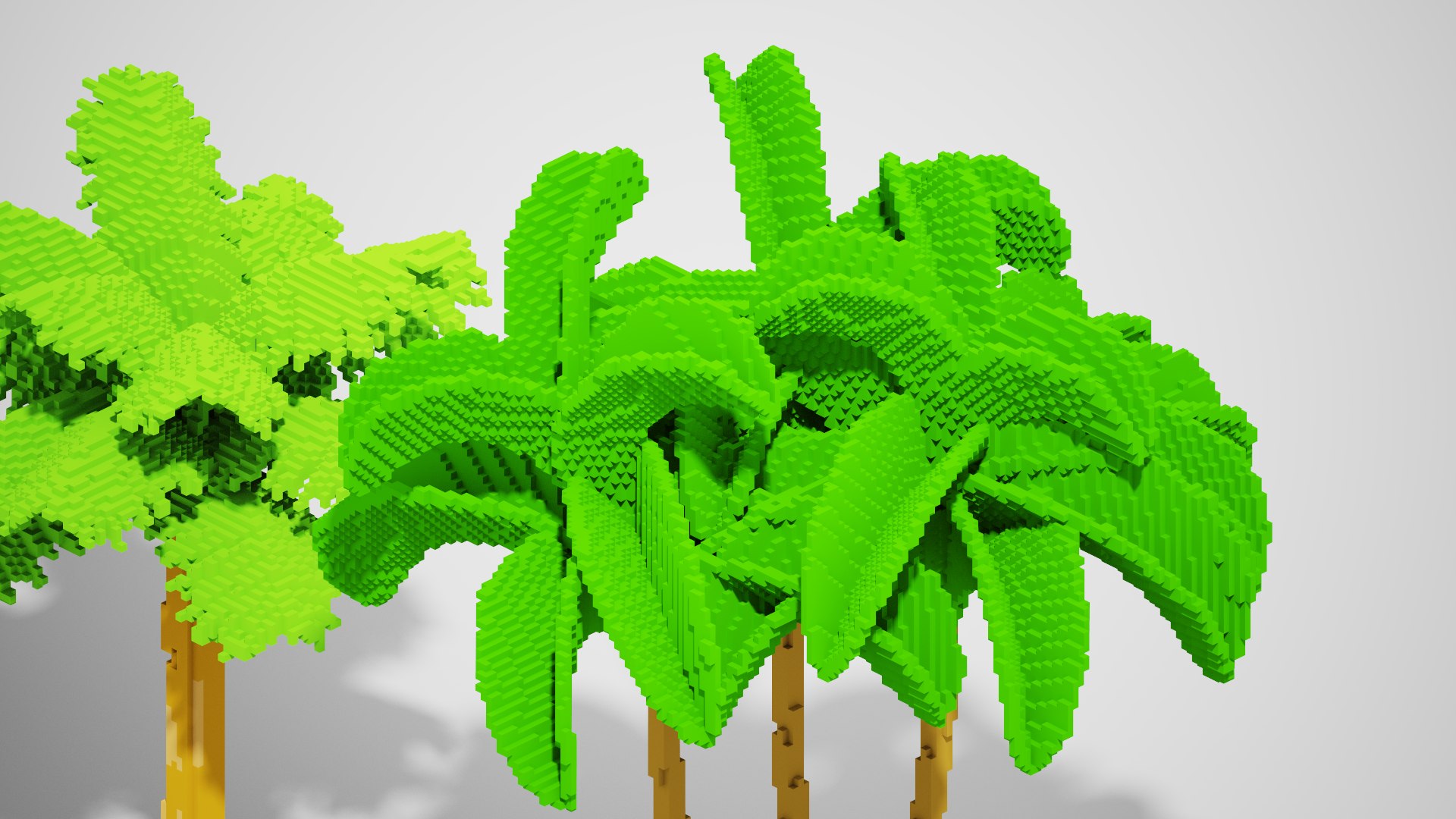 Isometric Palm Tree Set 3D Model - TurboSquid 2192905