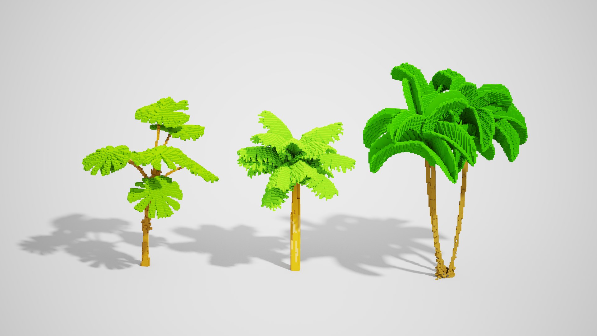 Isometric Palm Tree Set 3D Model - TurboSquid 2192905