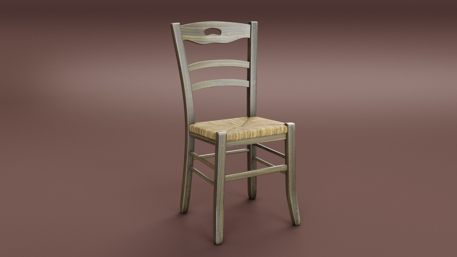 3D Rustic Straw Chair Model - TurboSquid 1603747