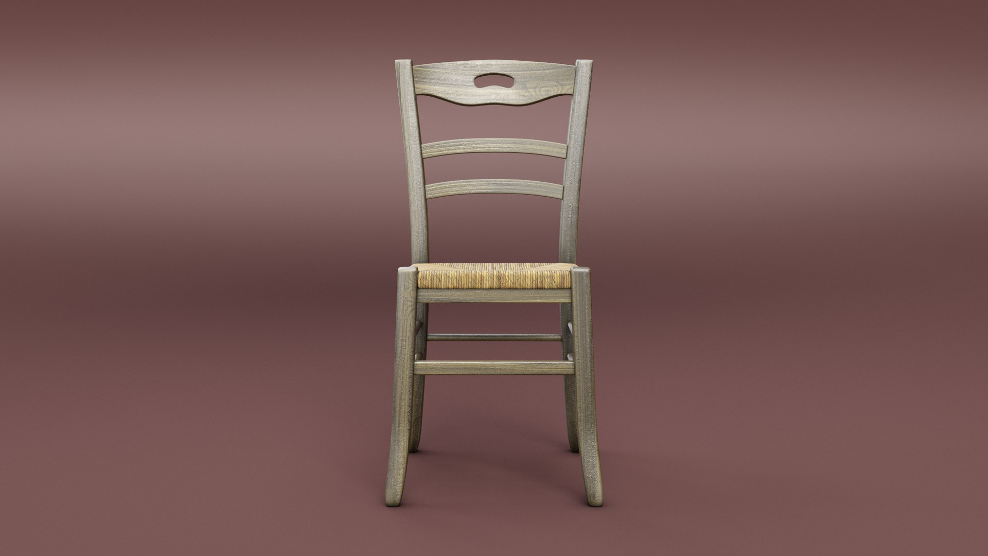 3D Rustic Straw Chair Model - TurboSquid 1603747