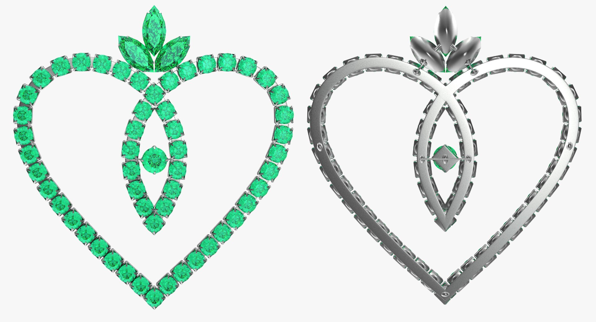 3D Jewelry Diamond Necklace Model - TurboSquid 1485394