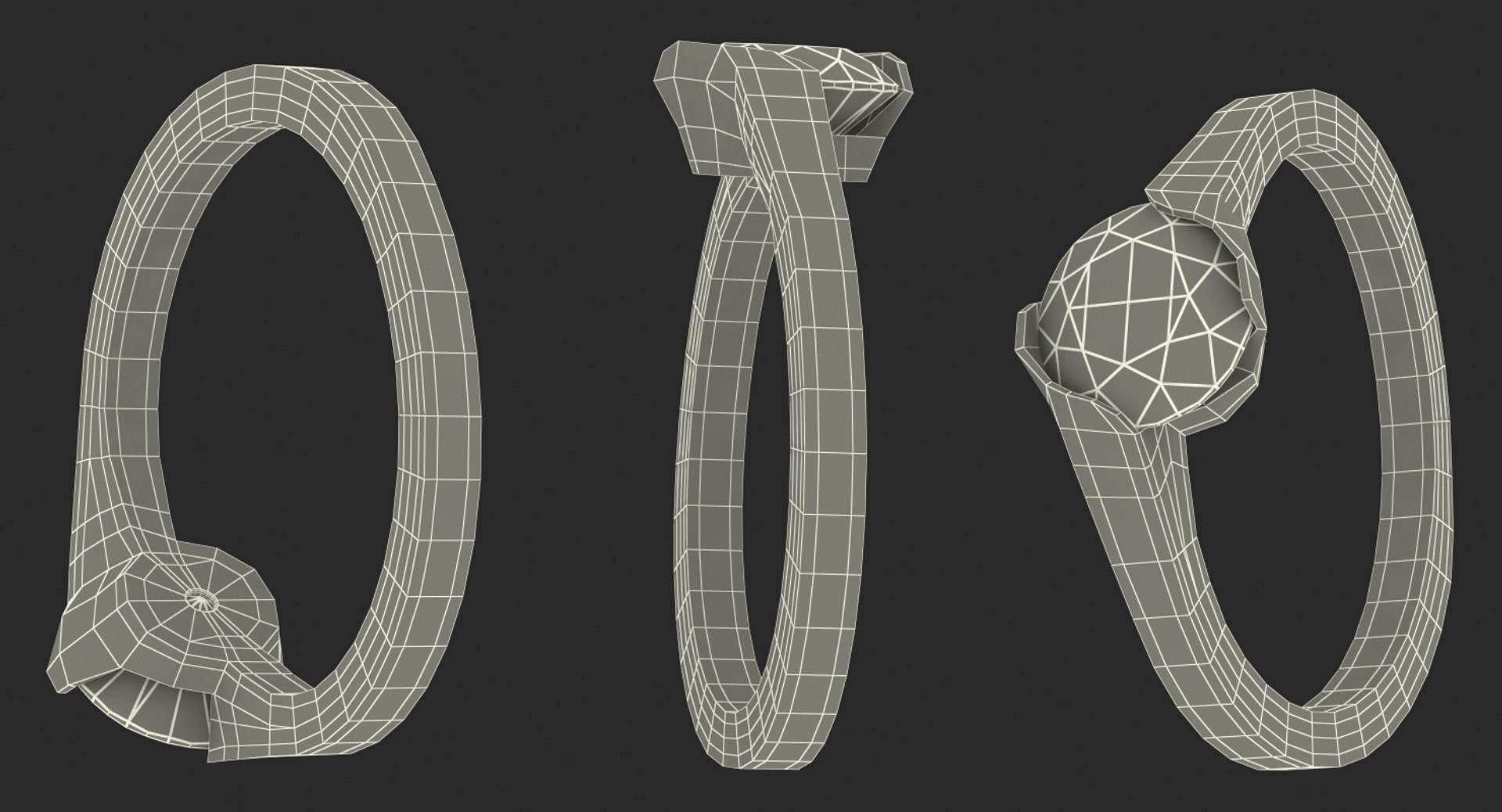 3D jewelry diamond necklace model - TurboSquid 1485394