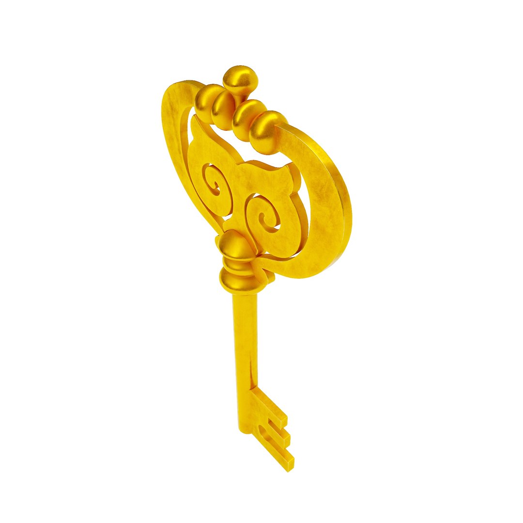 3D Gold Antique Key 3d Model - TurboSquid 1976960