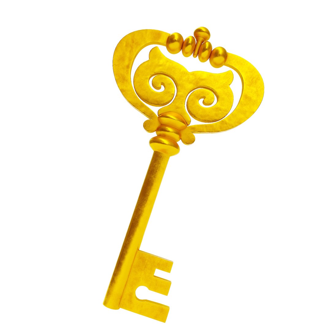 3D Gold Antique Key 3d Model - TurboSquid 1976960