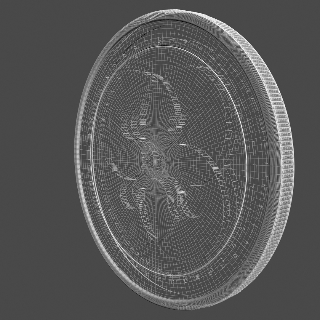 3D Ethos Cryptocurrency Gold Coin Model - TurboSquid 1856095