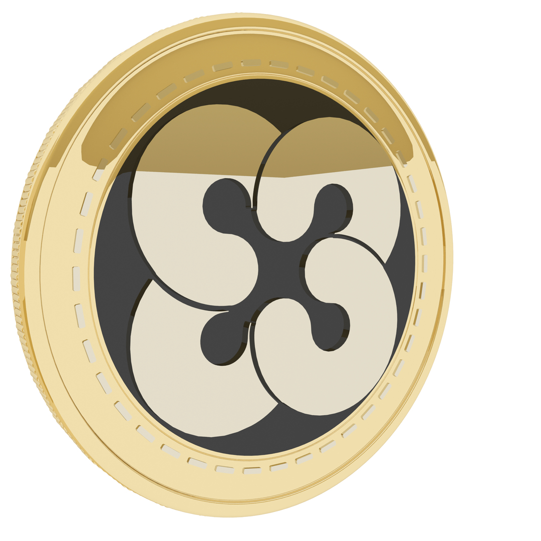 3D Ethos Cryptocurrency Gold Coin Model - TurboSquid 1856095